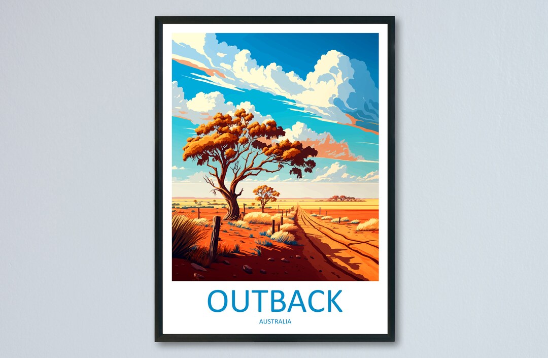 Outback Travel Print Wall Art Outback AU Wall Hanging Home Décor ...