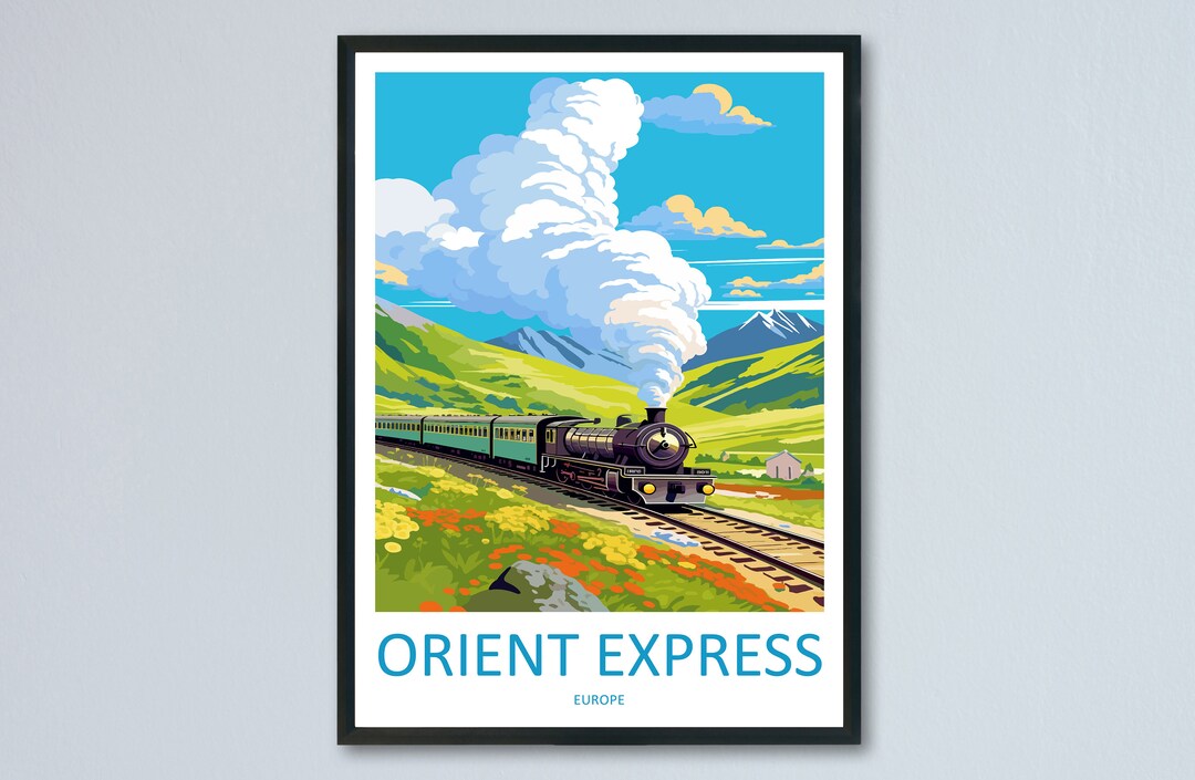 Orient Express Travel Print Wall Art Orient Express Wall Hanging Home ...