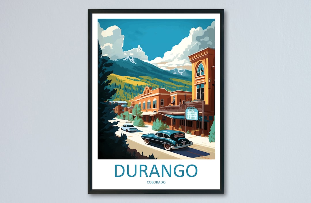 Durango Travel Print Wall Art Durango Wall Hanging Home Décor Durango ...