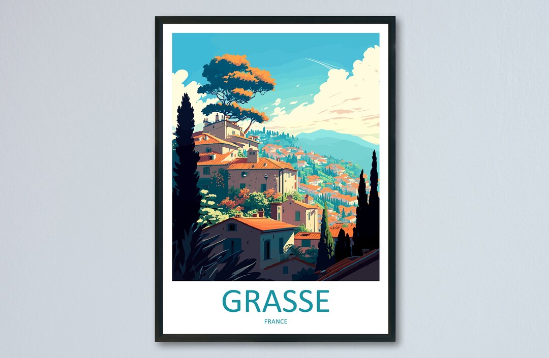 Grasse Travel Print Wall Art Grasse Wall Hanging Home Décor Grasse Gift ...