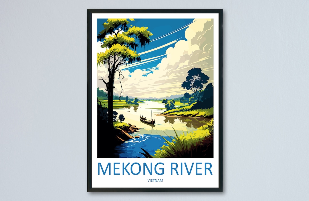 Mekong River Travel Print Wall Art Mekong River Wall Hanging Home Décor ...