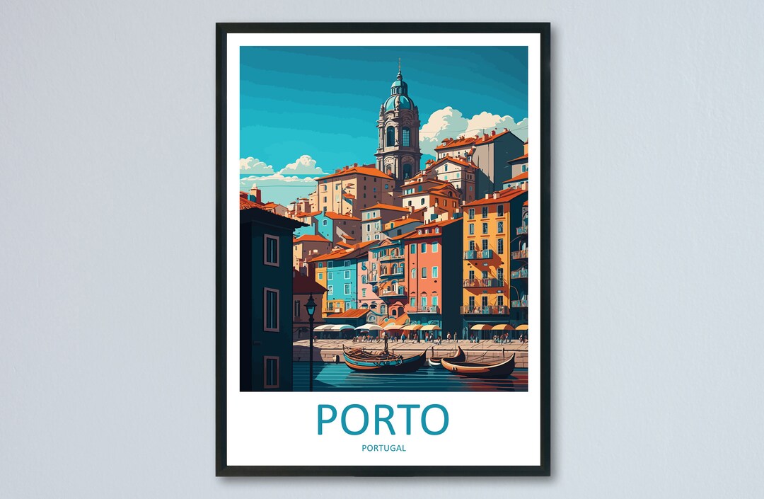 Porto Travel Print Wall Art Porto Wall Hanging Home Décor Porto Gift ...