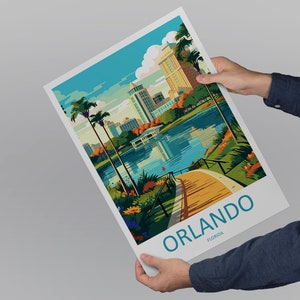 Orlando Travel Print Wall Art Orlando Wall Hanging Home Décor Orlando ...