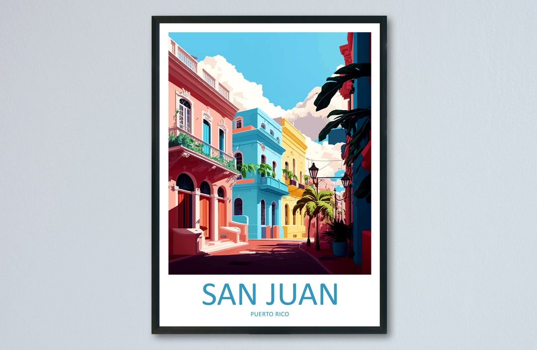 San Juan Travel Print Wall Art San Juan Wall Hanging Home Décor San ...