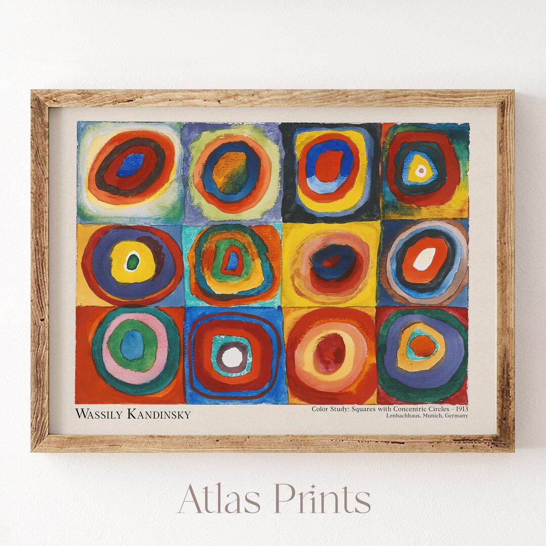 Wassily Kandinsky Print Mid Century Modern Wall Art Abstract COLORFUL ...