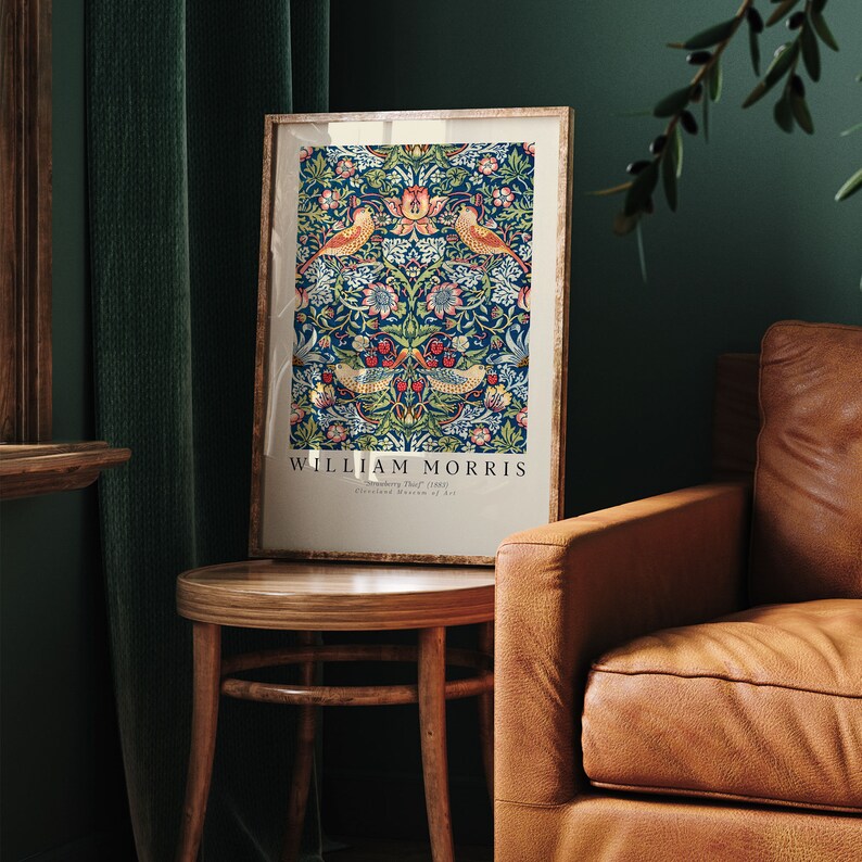 William Morris Strawberry Thief Pattern Vintage Art Nouveau - Etsy