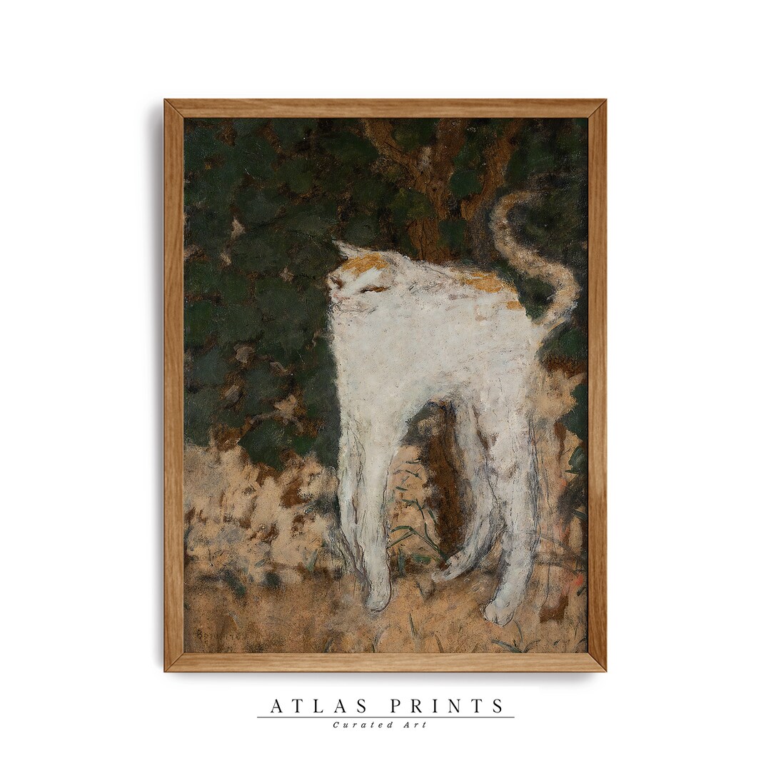 Pierre Bonnard Print - the White Cat Painting - Le Chat Blanc Art Print ...