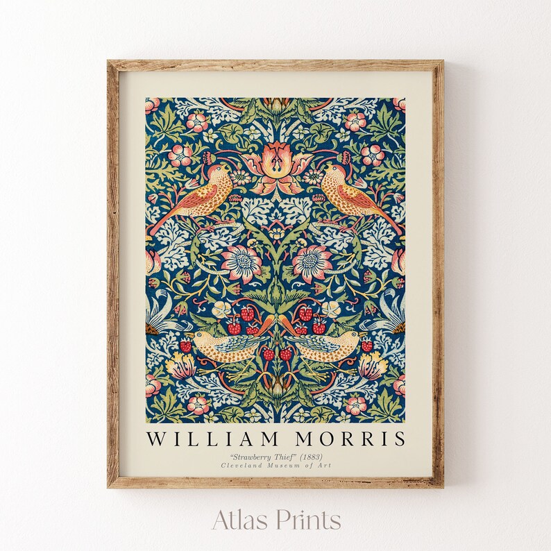 William Morris Strawberry Thief Pattern Vintage Art Nouveau - Etsy