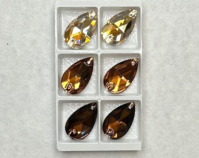 Crystal Gems - Set of 3 Pairs, 13mm X 22mm, Cabs, Centers, K9 Crystals ...