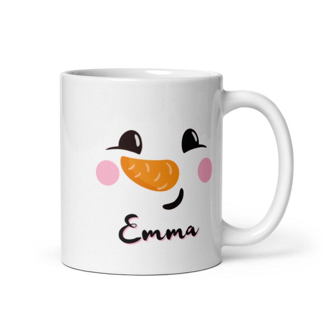 Custom Snowman Face Mug Snowman Face Mug Retro Snowman Mug - Etsy