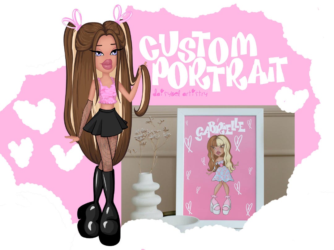 Custom Portrait Small Artist, Art Commission, Cute Personalized Doll ...