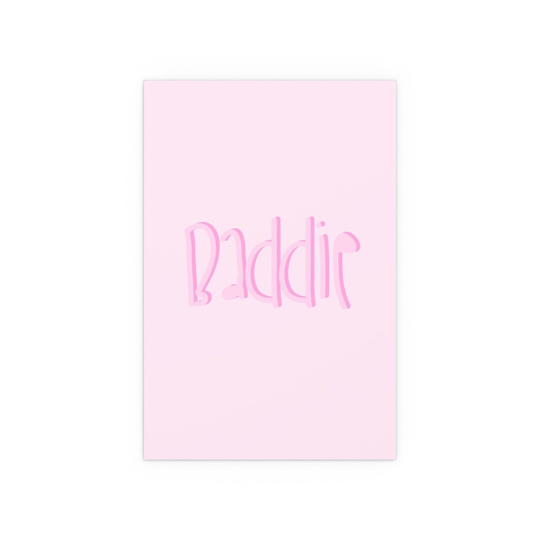 Baddie Poster Minimalist Pink Aesthetic, High Quality Poster, Wall Art ...