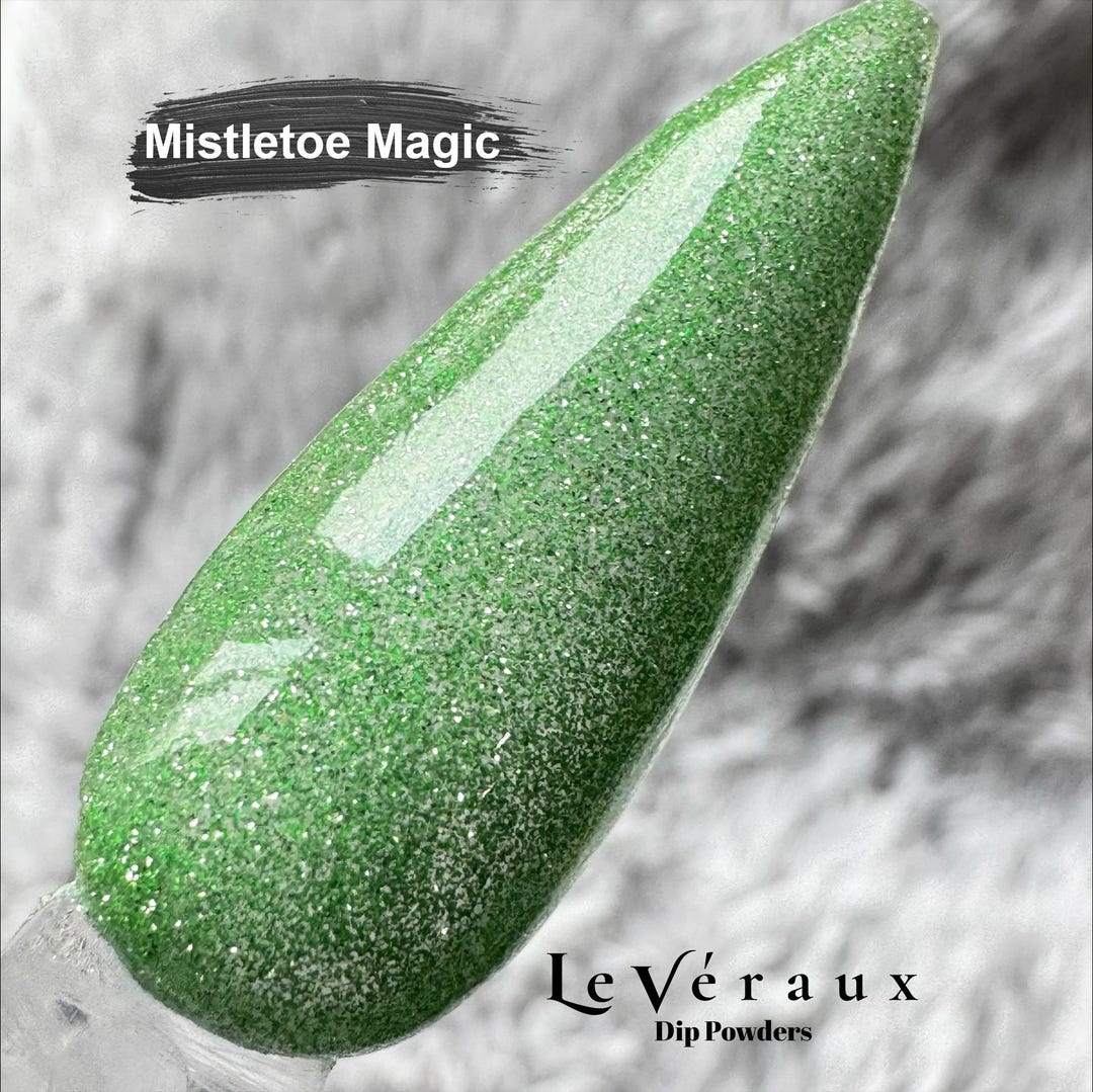 Mistletoe Magic – Green Christmas Dip Powder | Sparkling Festive Nail ...
