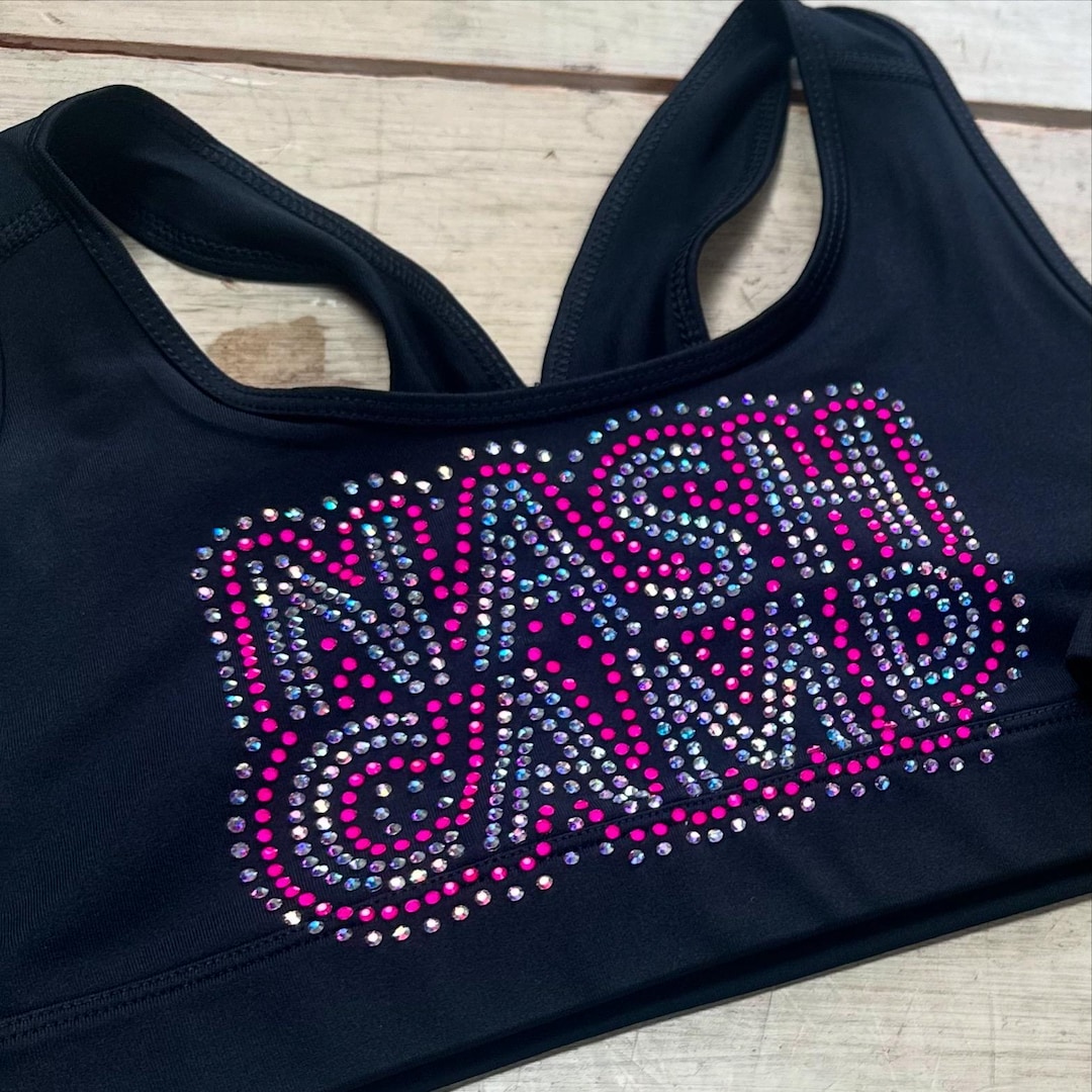 Custom Rhinestone Cheer Sports Bra: Bling Team Design - Etsy