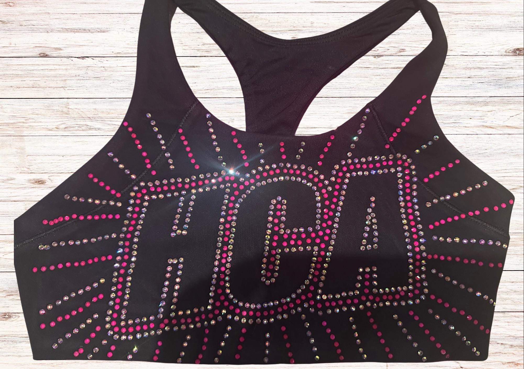 Custom Rhinestone Cheer Sports Bra - Etsy