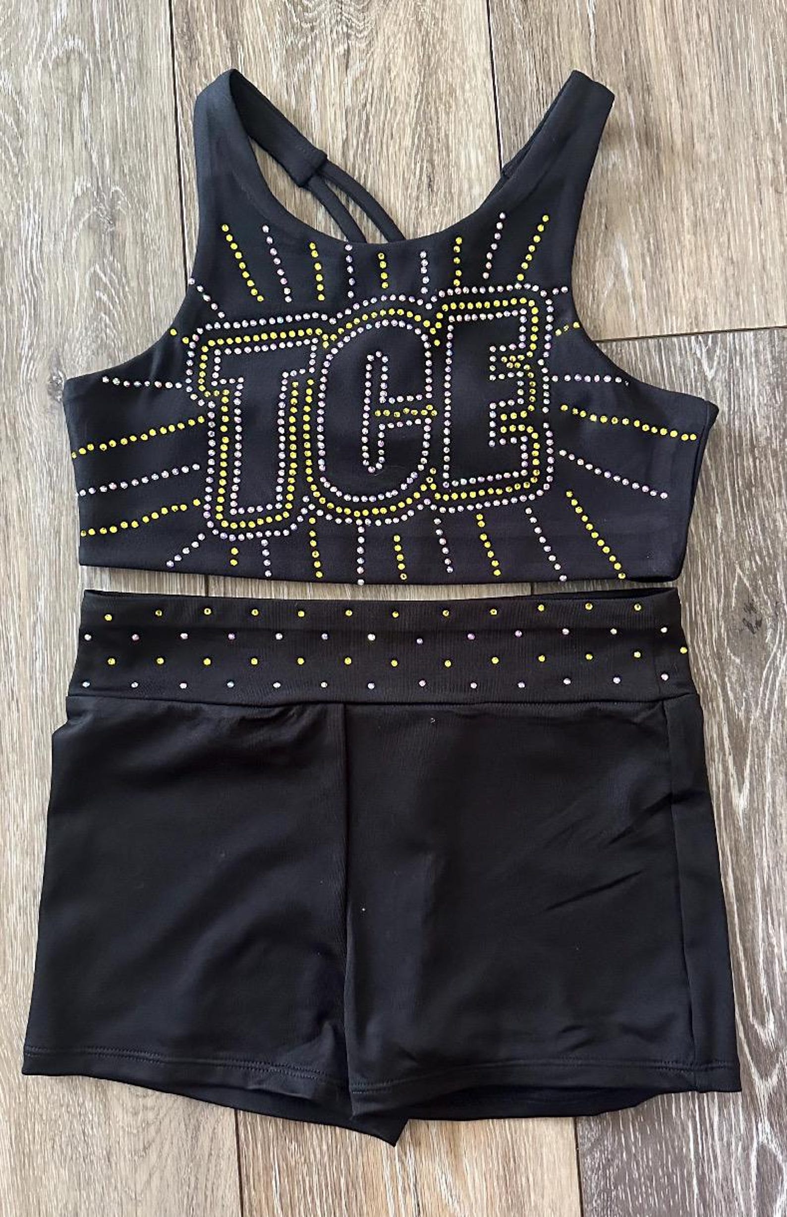 Custom Rhinestone Cheer Sports Bra - Etsy