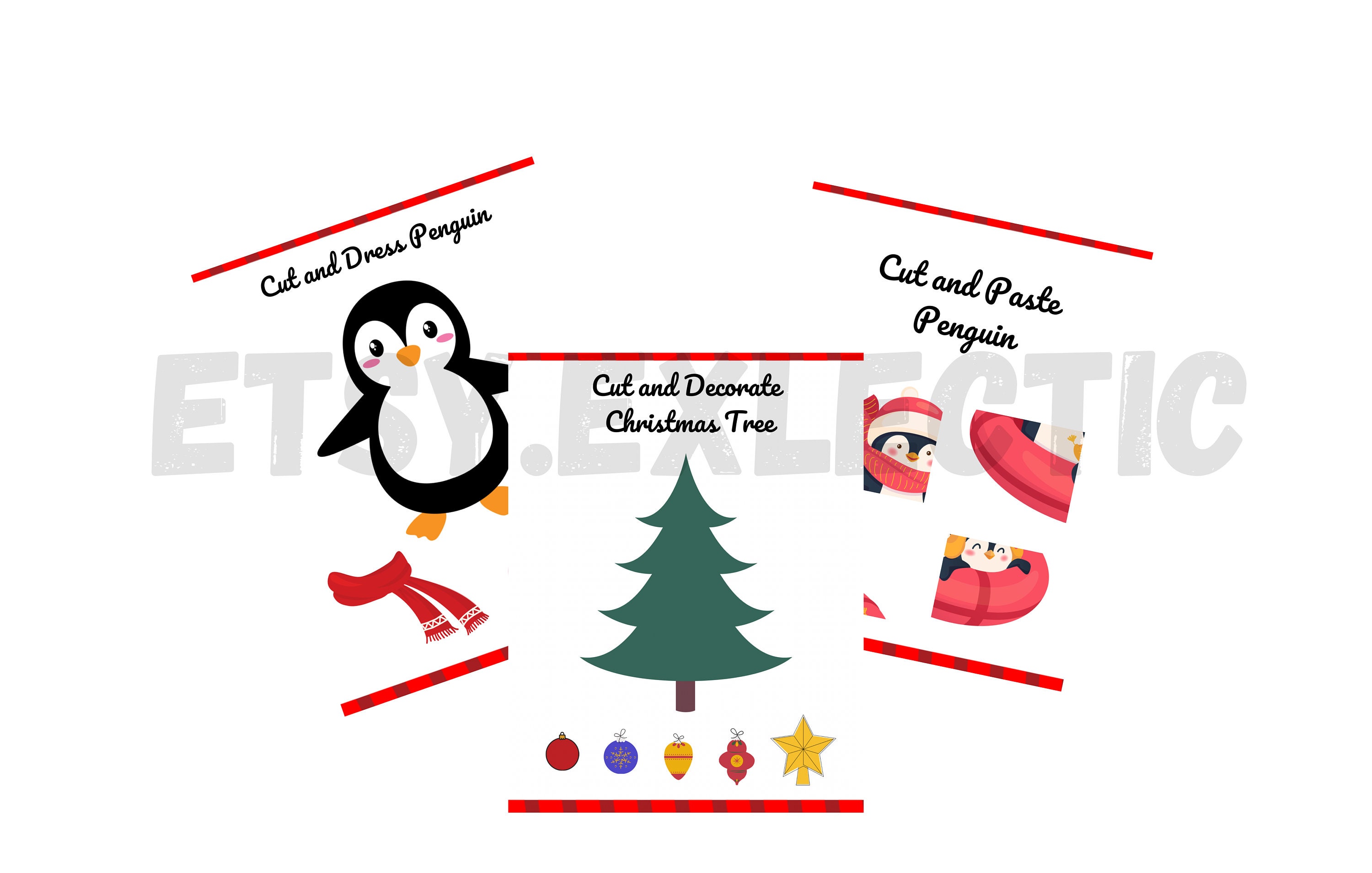 Winter Pre-school Cut and Paste, Pre-k Cut and Paste, Preschool ...