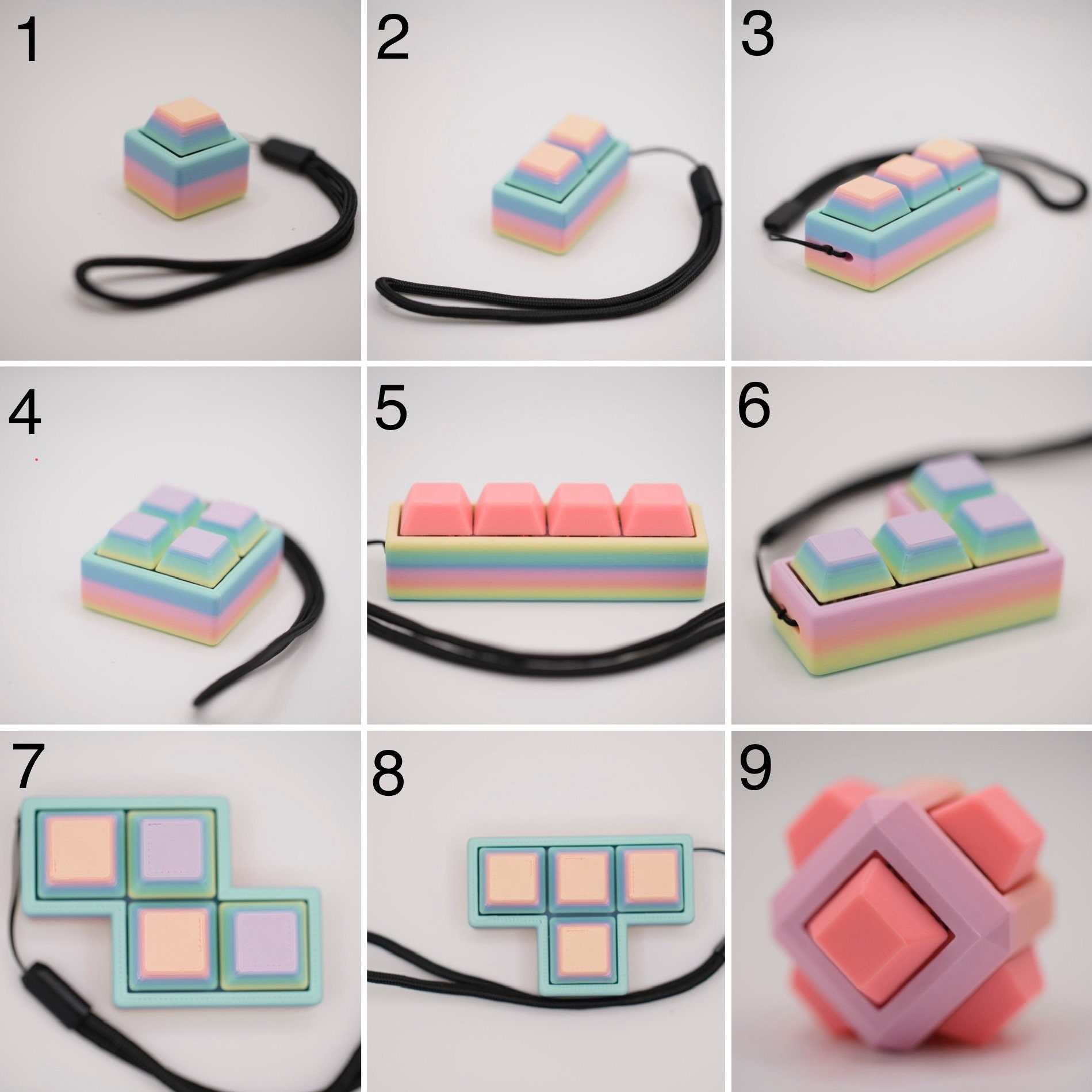 Keyboard Fidget Toy With Lights - Etsy