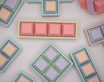 4 Button Desktop Mechanical Keyboard Fidget Toy 4 Key Sensory ADHD ...