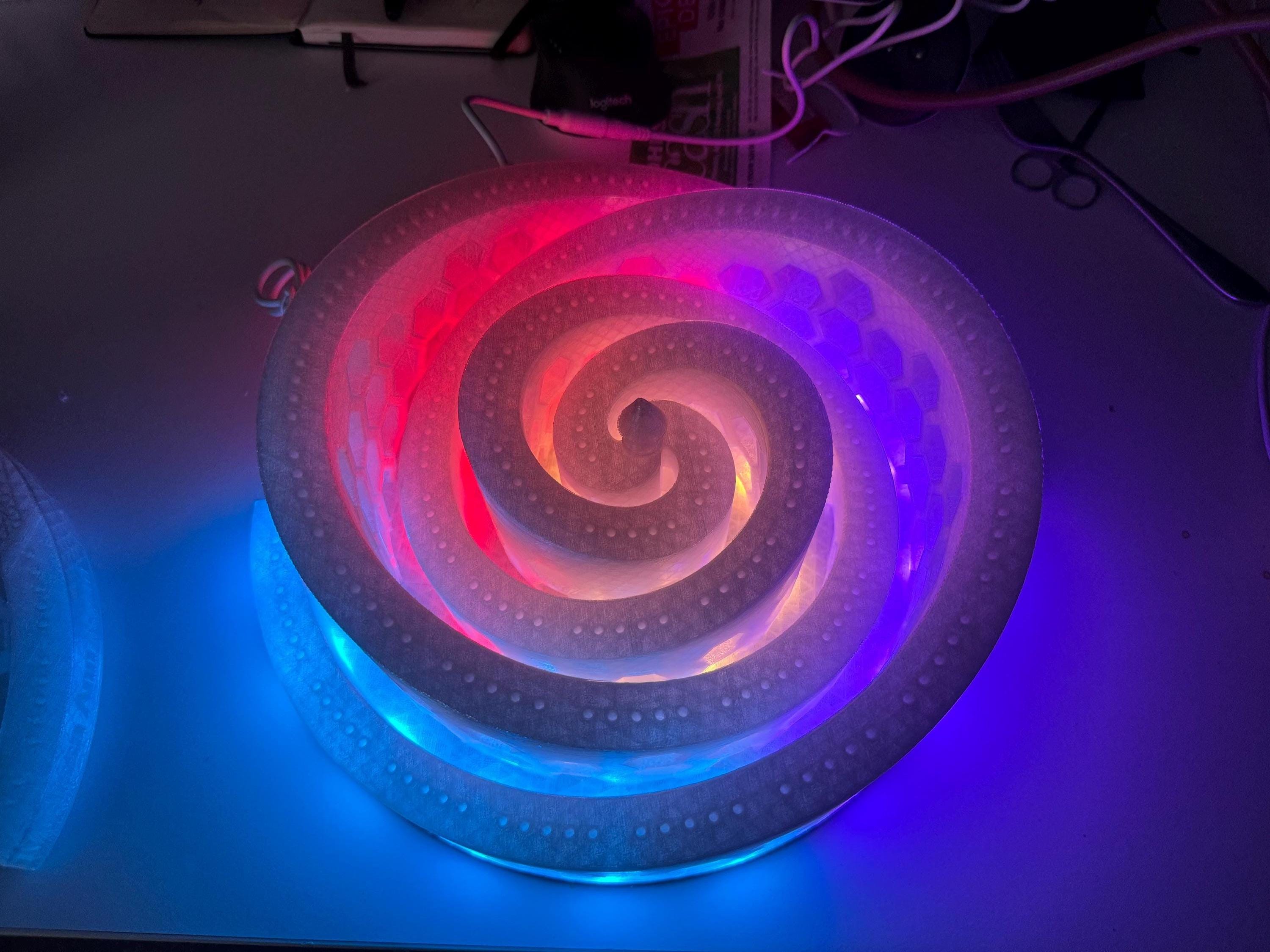 Light up 2 Track Spiral Cribbage Board - Etsy