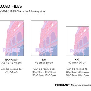 Digital Wall Art of Colosseum in Rome, Italy, Europe, City, Pastels ...