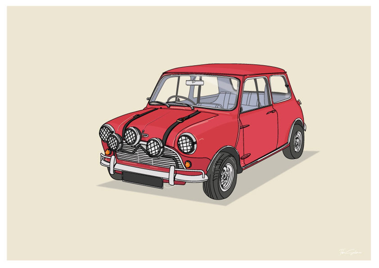 Mini Cooper S 1969 'the Italian Job' - Etsy