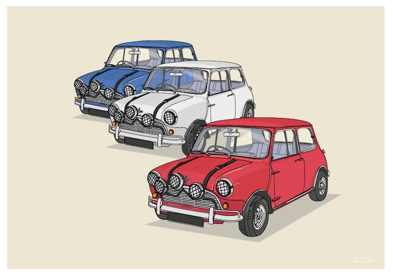 Mini Cooper S 1969 'the Italian Job' - Etsy