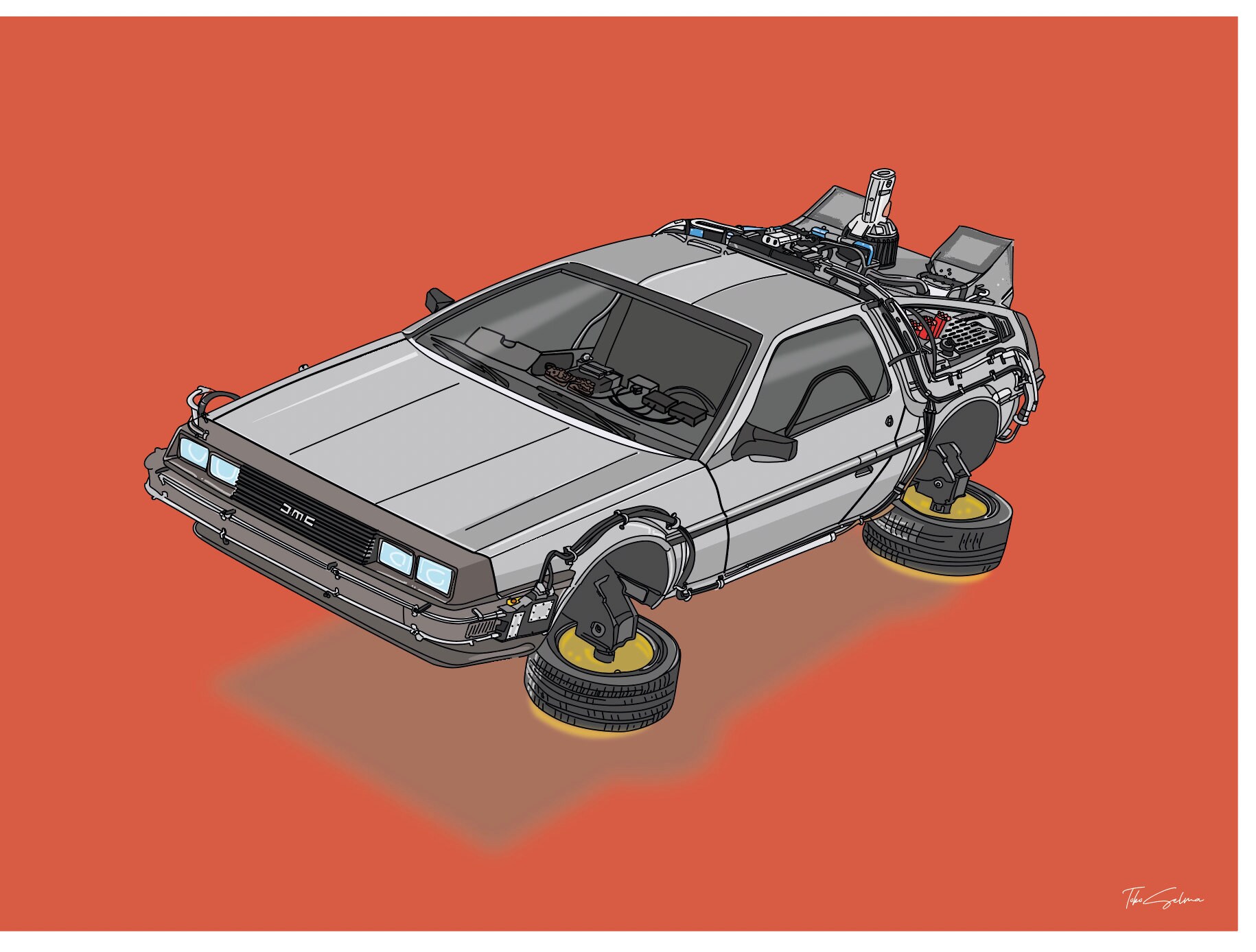 Delorean Dmc 12 1981 Back To The Future Etsy