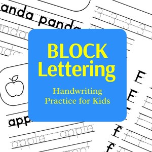 Fun Block Number and Letter Practice Sheets uppercase & Lowercase for ...