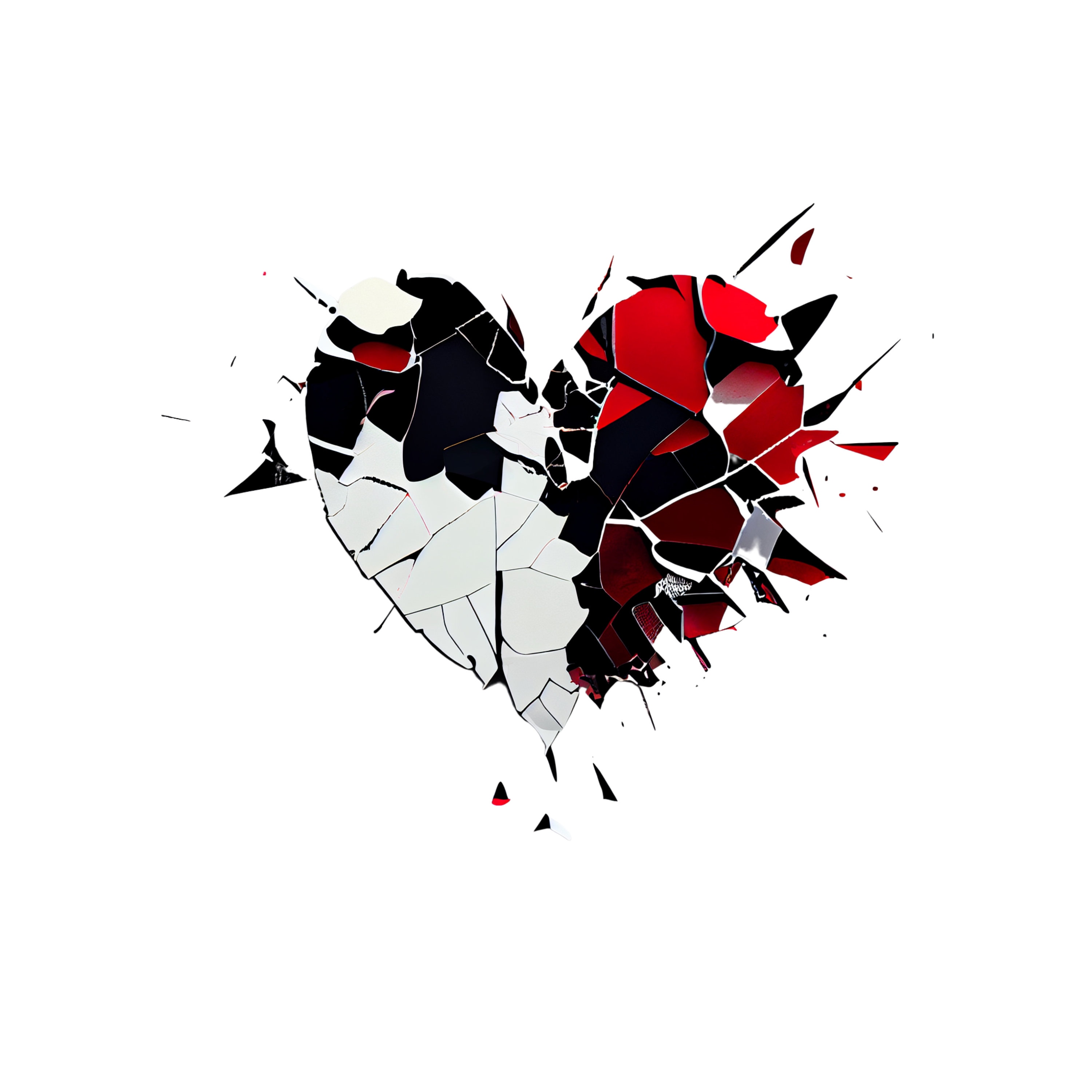 Dark Broken Heart Drawing