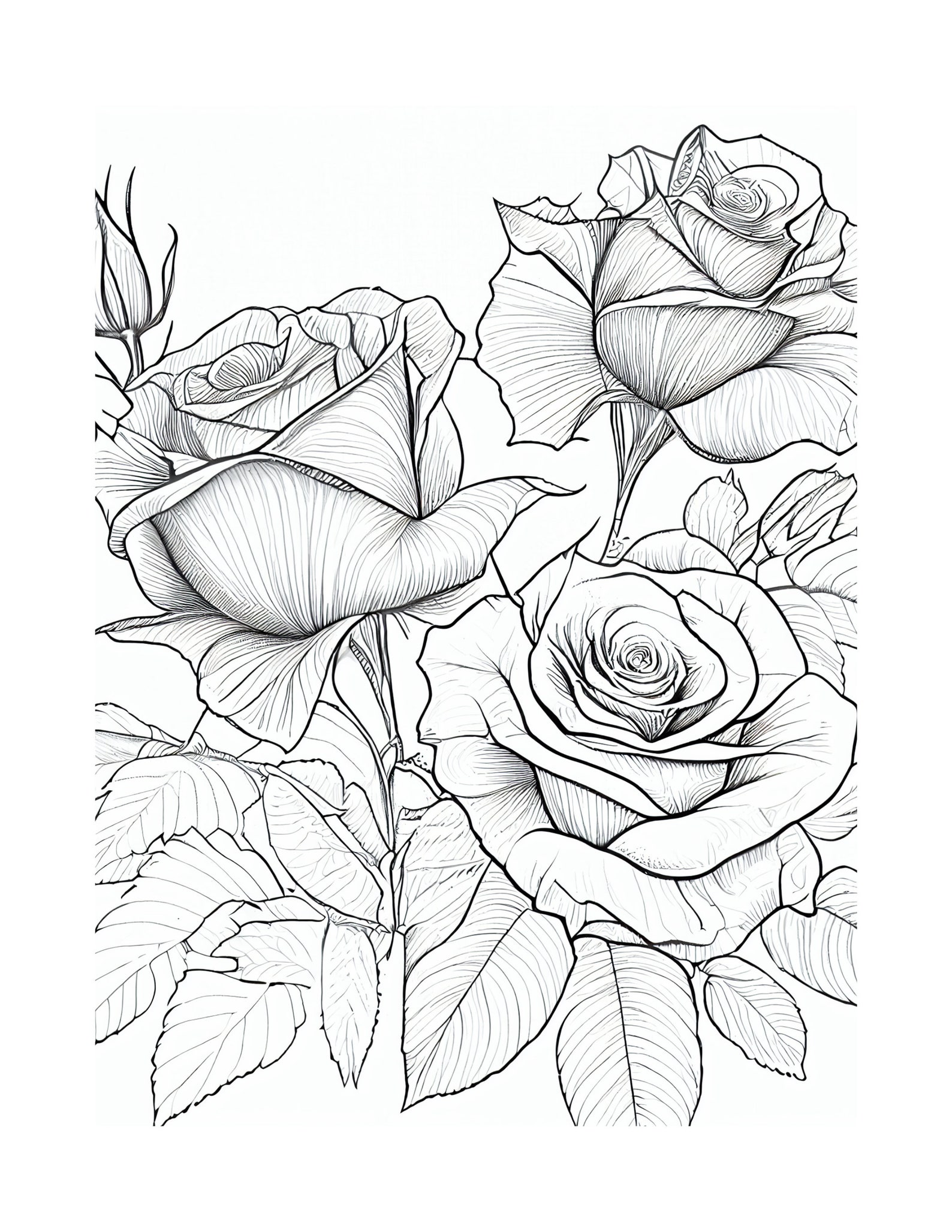 Over 100 Flowers Coloring Book Pages. Printable PDF Downloads. for ...