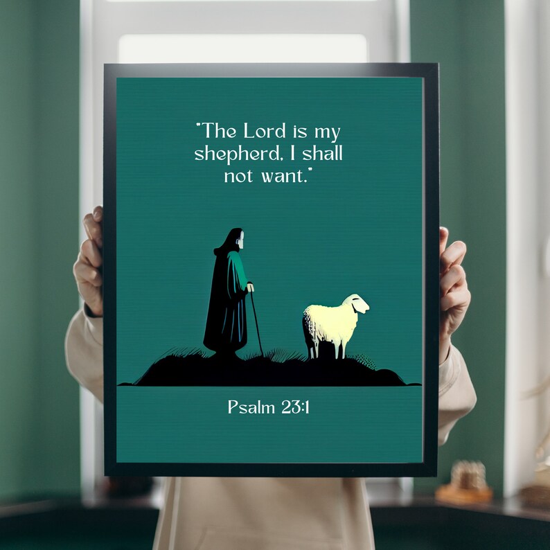 Jesus Digital PNG Art Instant Download. Psalm 23 Poster - Etsy