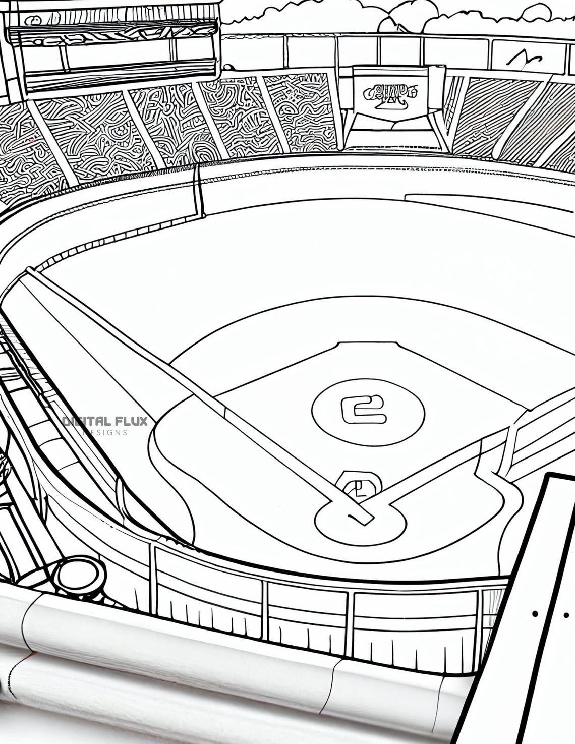 Printable Baseball Coloring Pages. Instant Download PDF. 20 Pages. Kids ...