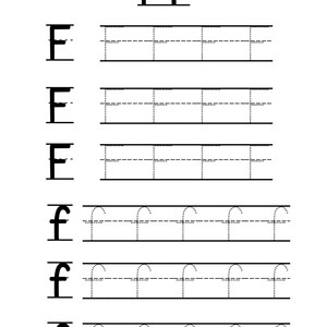 Fun Block Number and Letter Practice Sheets uppercase & Lowercase for ...