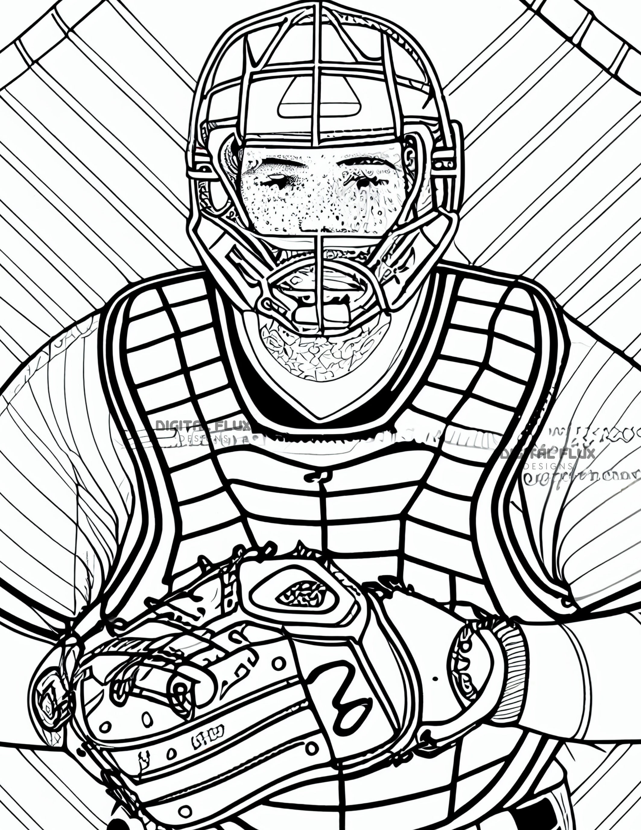Printable Baseball Coloring Pages. Instant Download PDF. 20 Pages. Kids ...