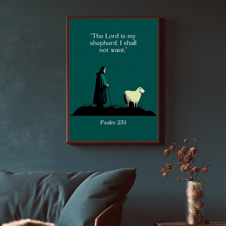 Jesus Digital PNG Art Instant Download. Psalm 23 Poster - Etsy