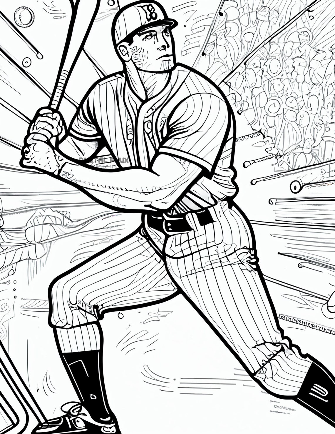 Printable Baseball Coloring Pages. Instant Download PDF. 20 Pages. Kids ...