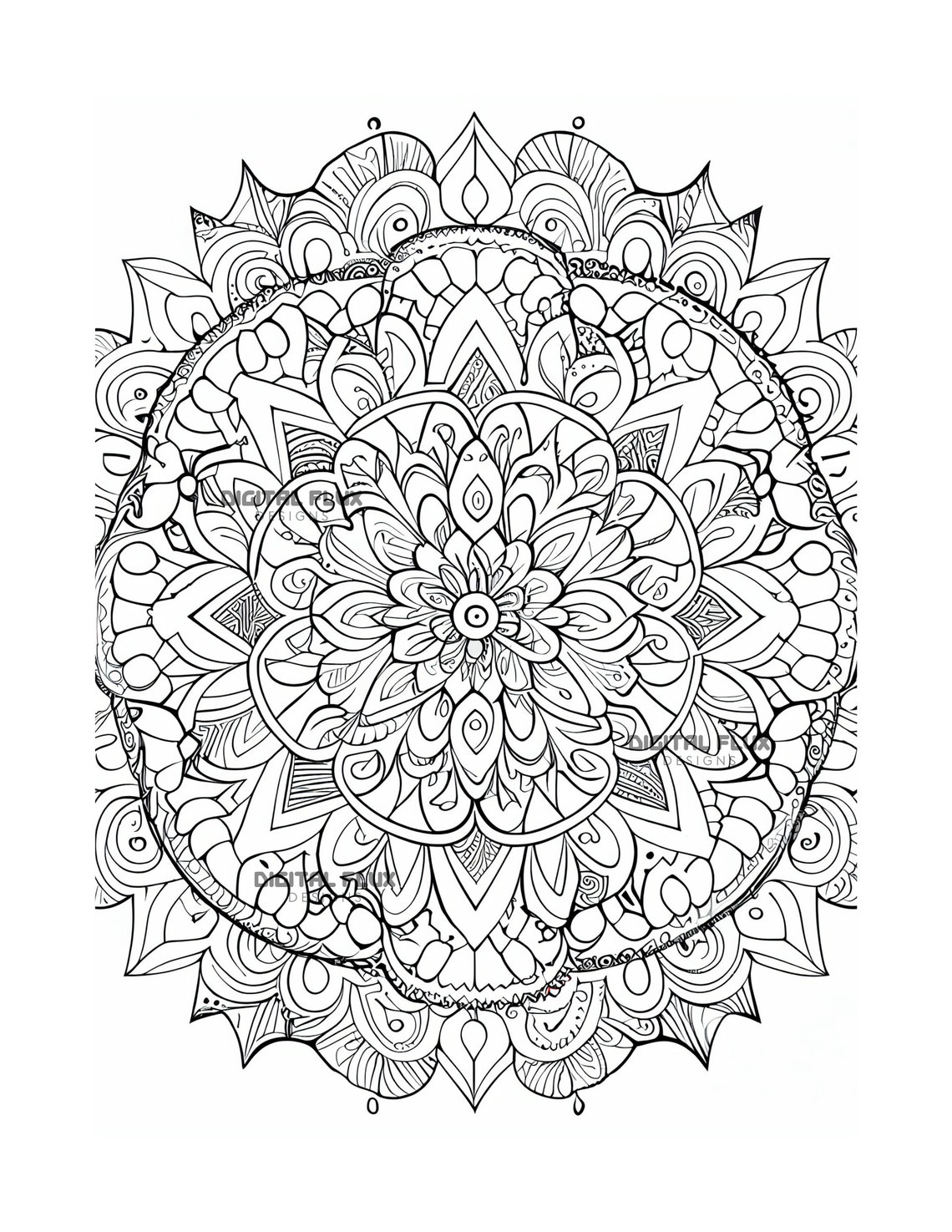 Over 100 Mandala Patterns of Printable Coloring Book Pages. Relaxing ...