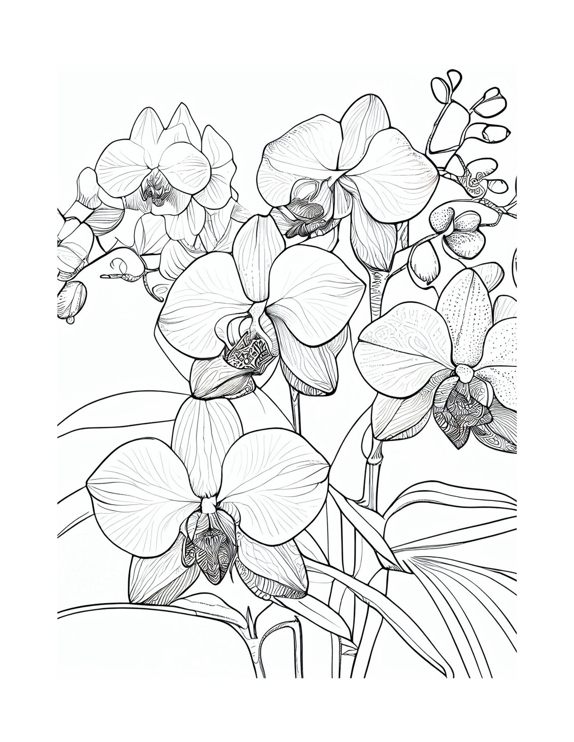 Over 100 Flowers Coloring Book Pages. Printable PDF Downloads. for ...