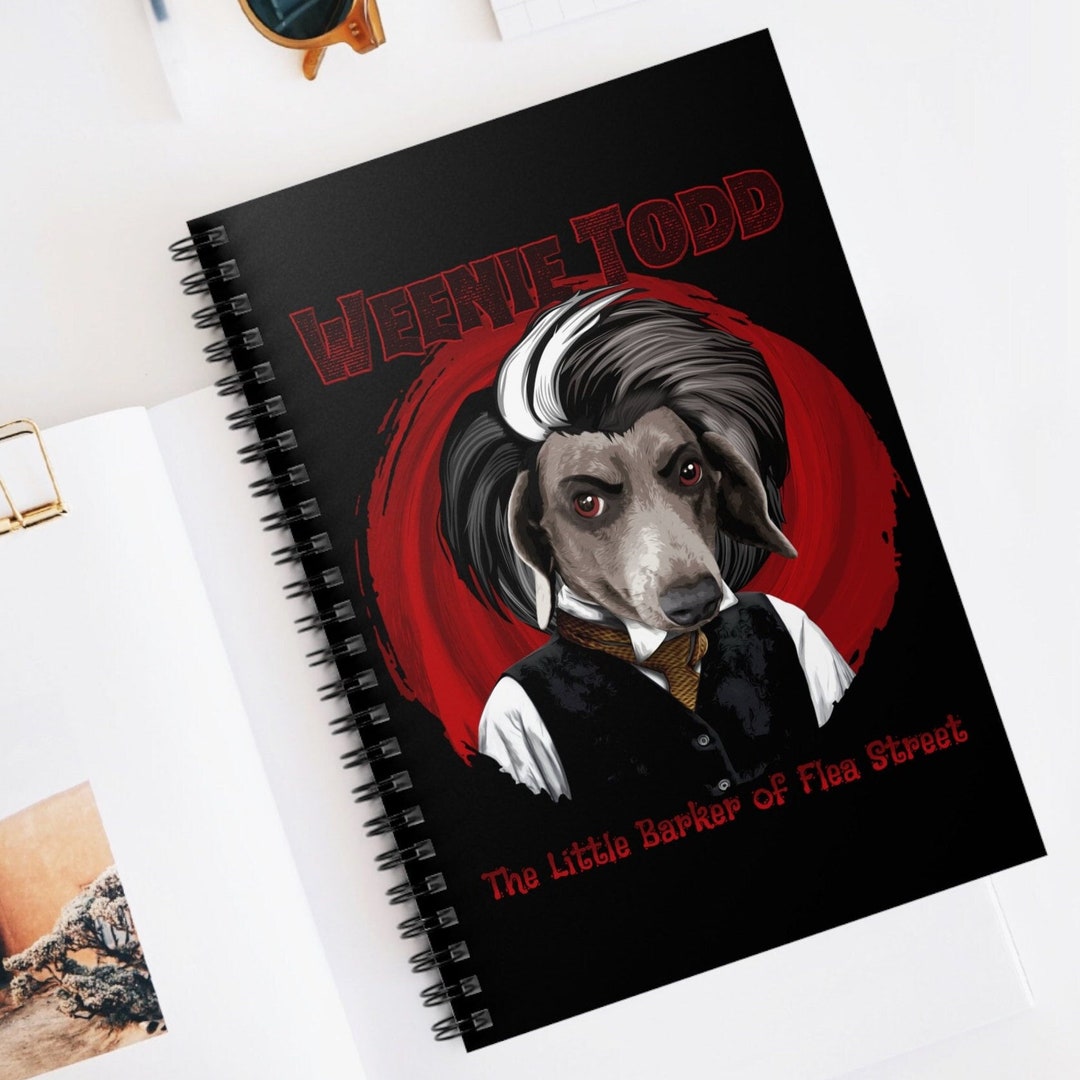 Funny Dachshund Spiral Notebook, Ruled Line Journal, Sweeney Todd ...