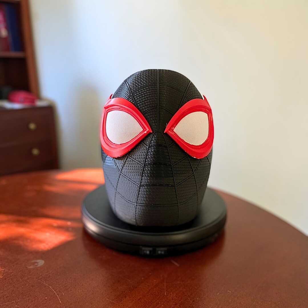 3D Printed Miles Morales Mask: Spiderman Cosplay Helmet - Etsy