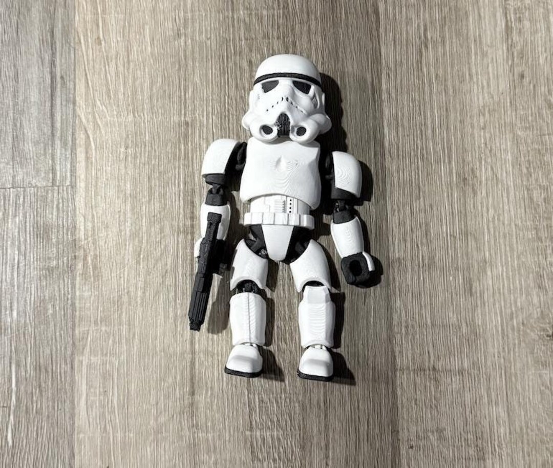 3D Printed Articulating Stormtrooper Toy: Star Wars Fidget - Etsy