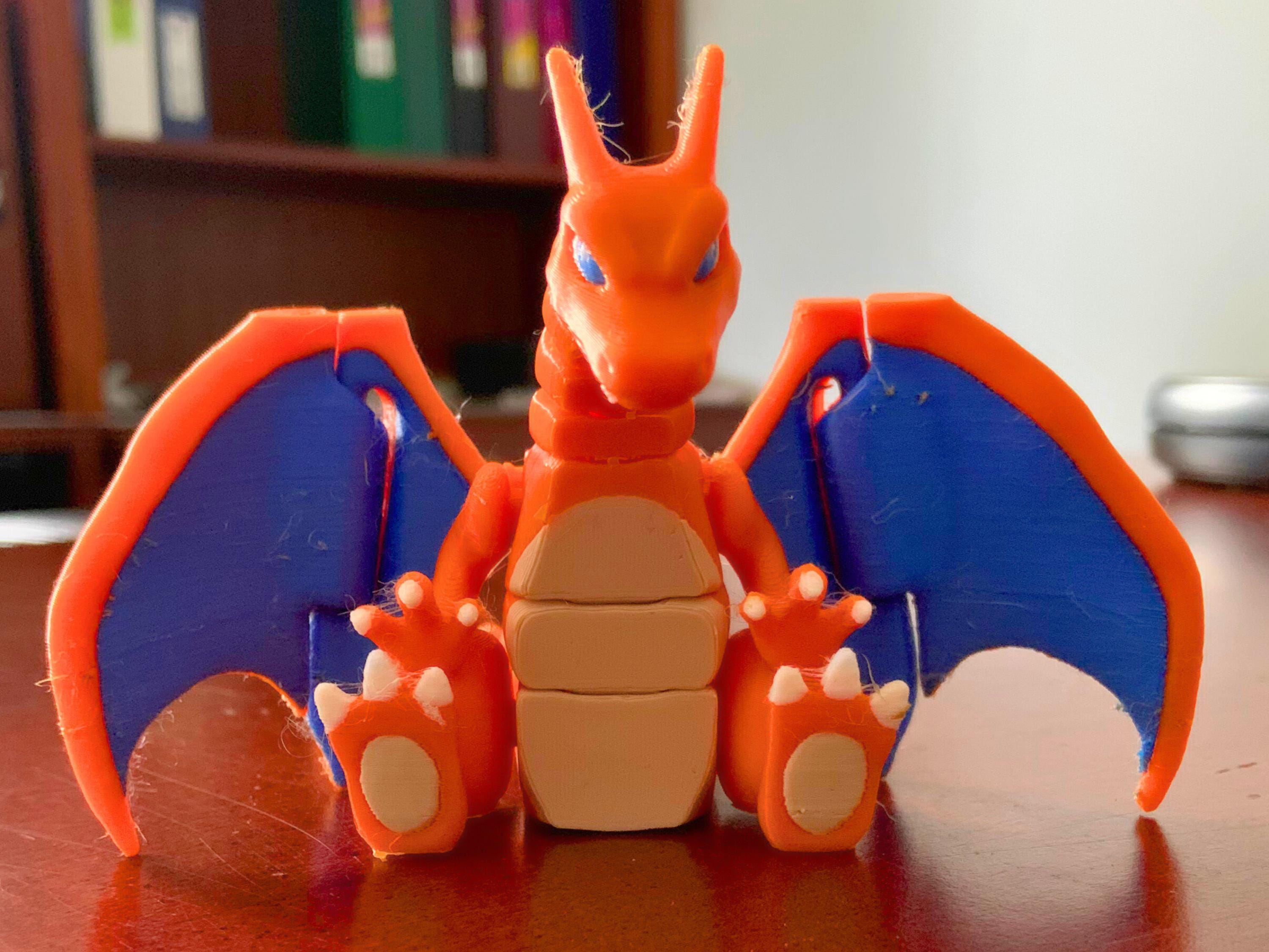 Articulated Charizard Flexi Pokemon, 3D Printed Charizard, Pokemon Gift ...