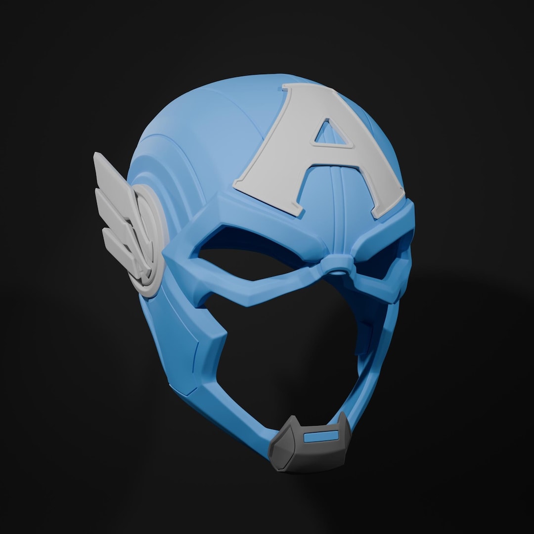 Captain America Marvel Rivals Helmet, 3D Printed Cosplay Helmet ...