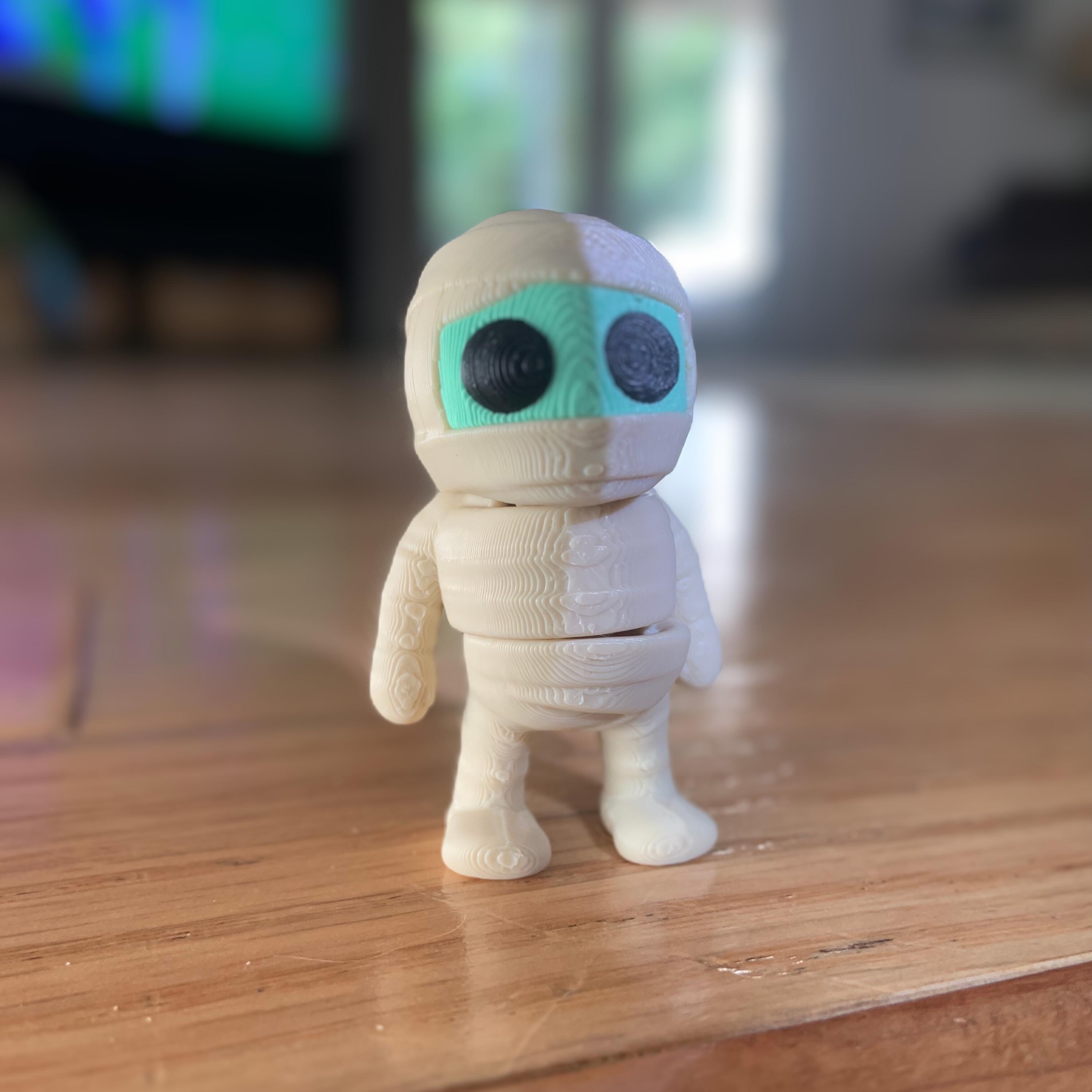 3D Printed Baby Mummy, Tiny Mummy, Fidget Mummy Toy, Flexi Mummy, Desk ...