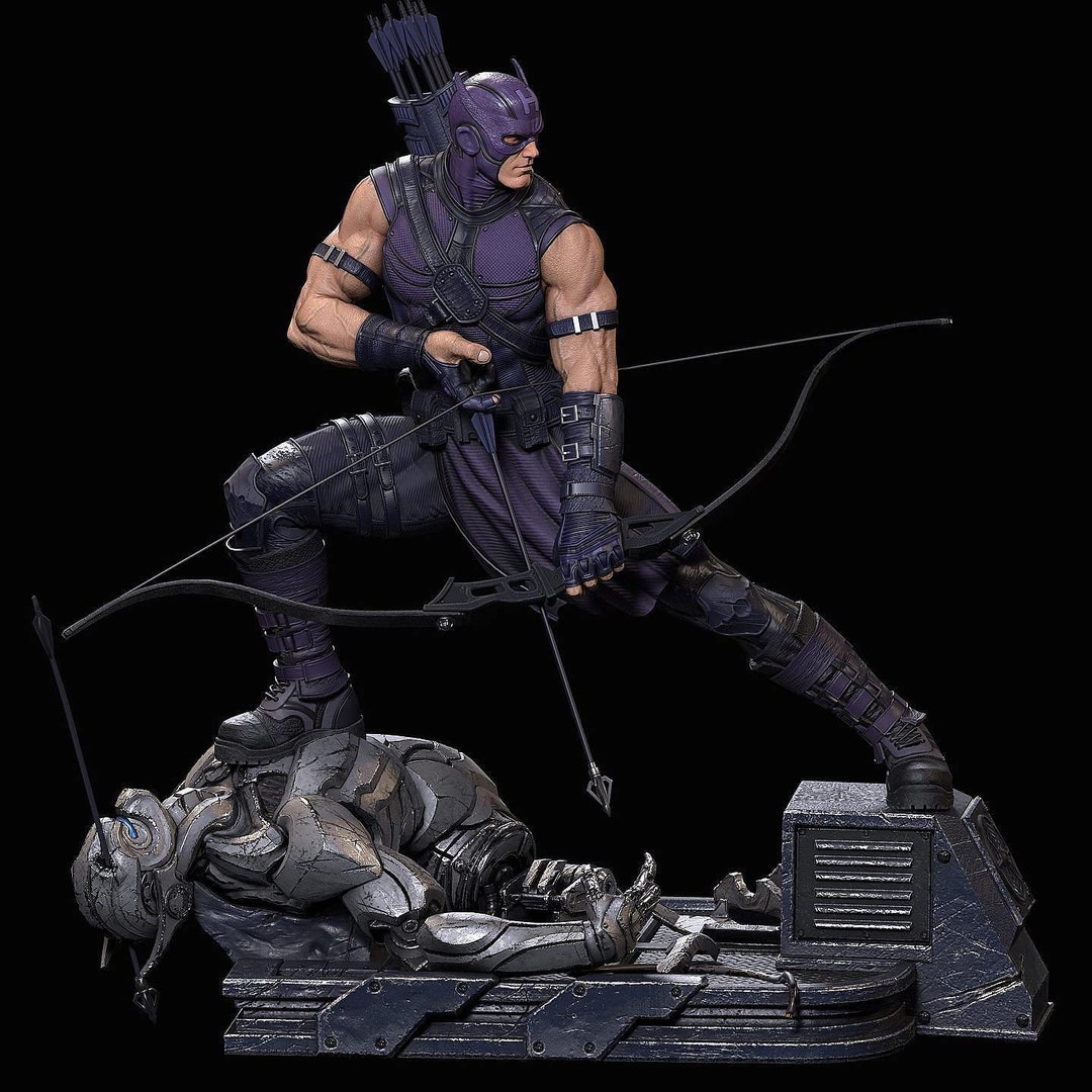 A395 Comic Character Design, the Archer Name Hawk Eye, STL 3D Model ...