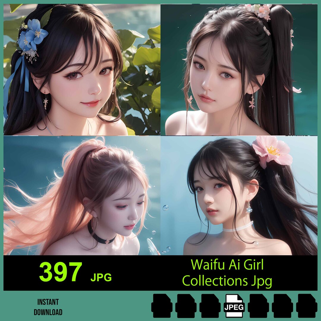 Waifu027 Swimming Pool AI Girl Art, 315pcs Bundle Pictures, Red Hair AI ...