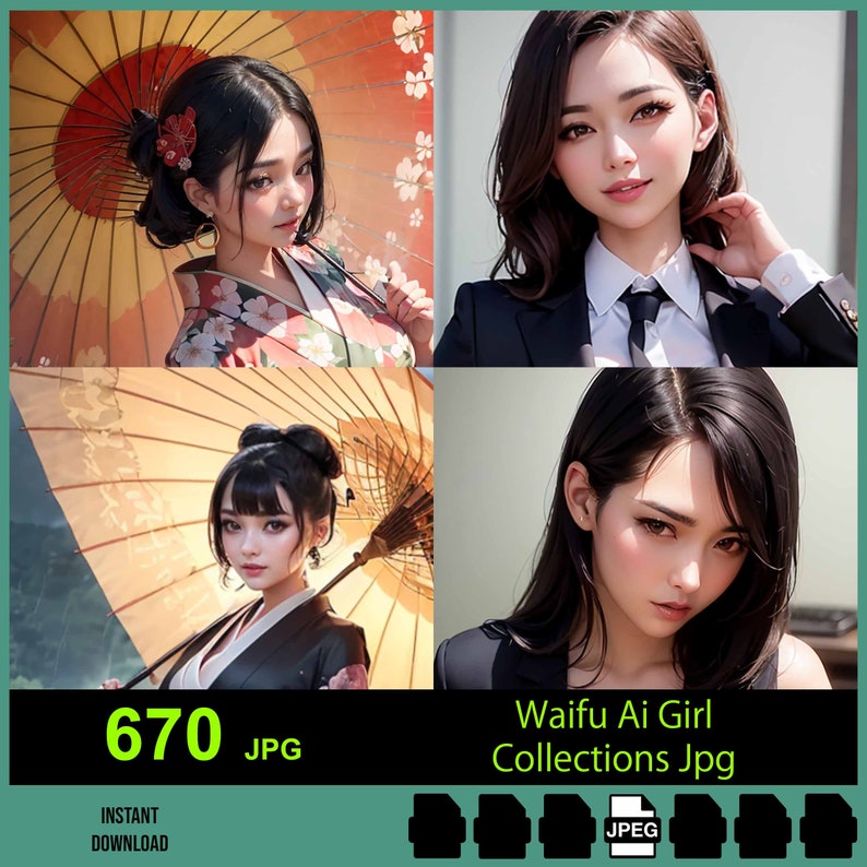 Waifu199 Realistic AI Pretty Girl Art Digital Collections, 720pcs ...