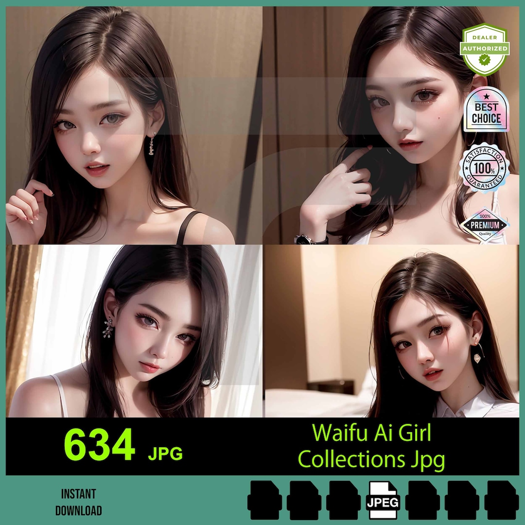 Waifu089 AI Pretty Girl Art Digital Collections , 634pcs Bundle Pack ...
