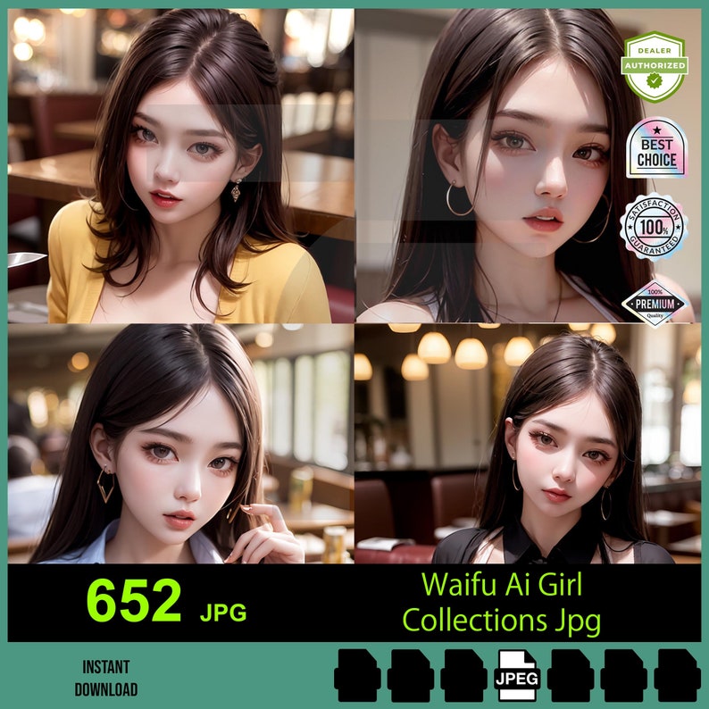 Waifu091 Ai Pretty Girl Art Digital Collections 652pcs Bundle Pack High Resolution Ai 